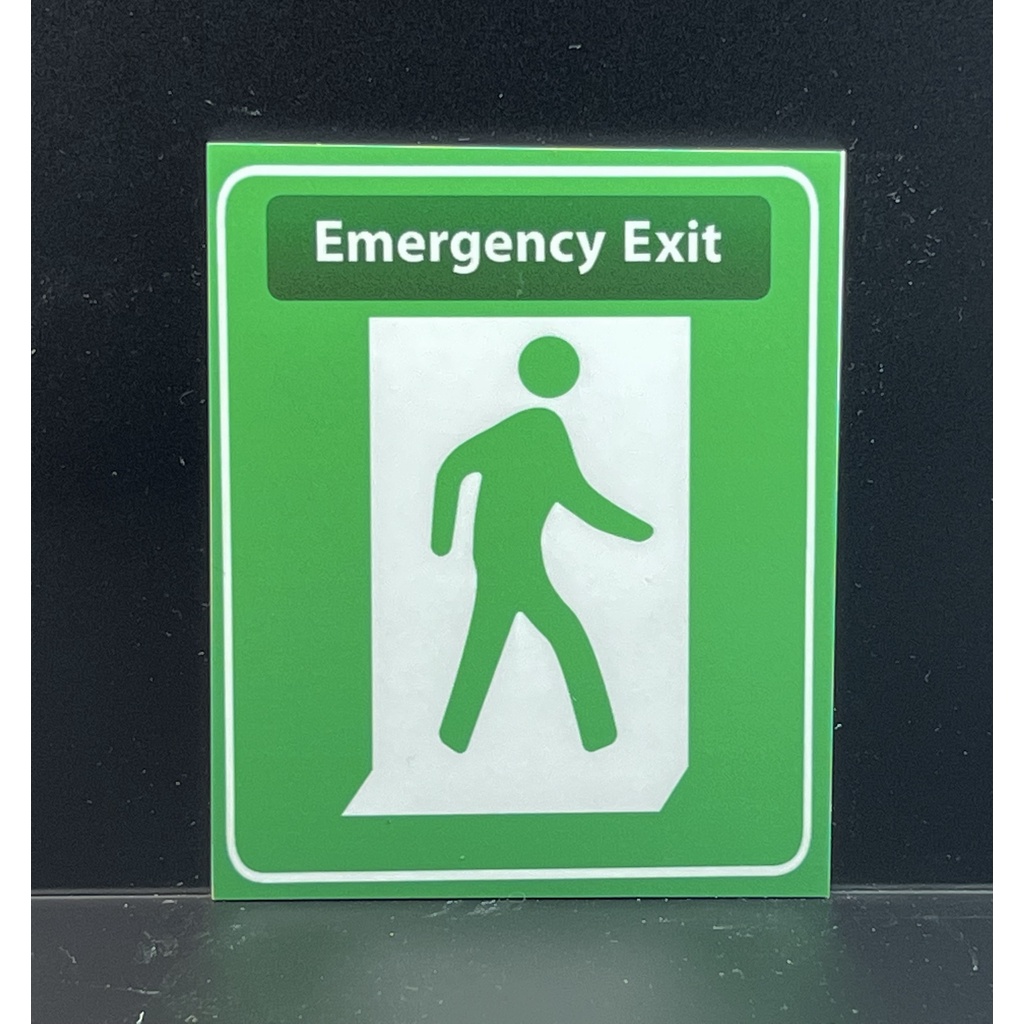 EMERGENCY EXIT SIGN/SIGNAGE | 80mm x 100mm | NOTICE SIGN, WARNING SIGN ...