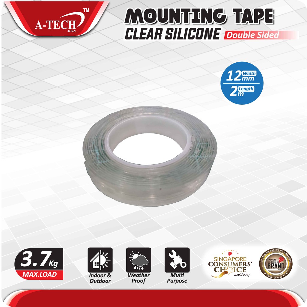 [Local Seller]A-Tech Mutilfunction Clear Silicone Double Sided Mounting ...