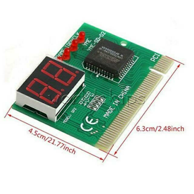 Qc Debug Card PC Analyzer Diagnostic 2 Digit for PCI Card Motherboard ...