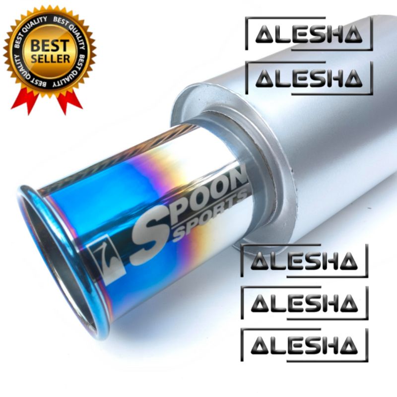 Spoon Sports Blue Car Exhaust Universal Bass Sound for All Types of ...