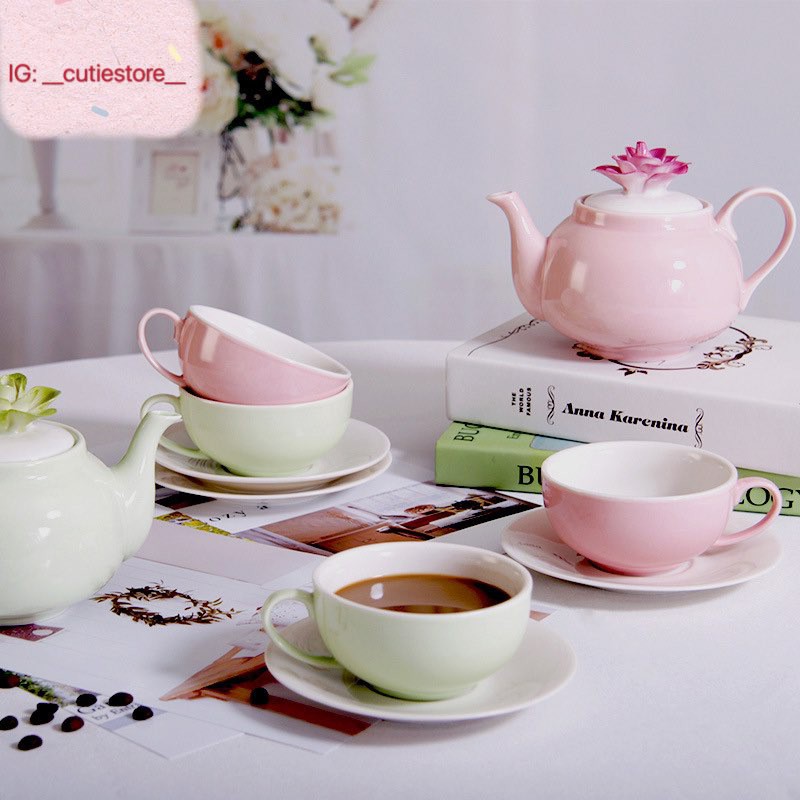Rose coffee set one pot two cups afternoon tea set | Shopee Singapore