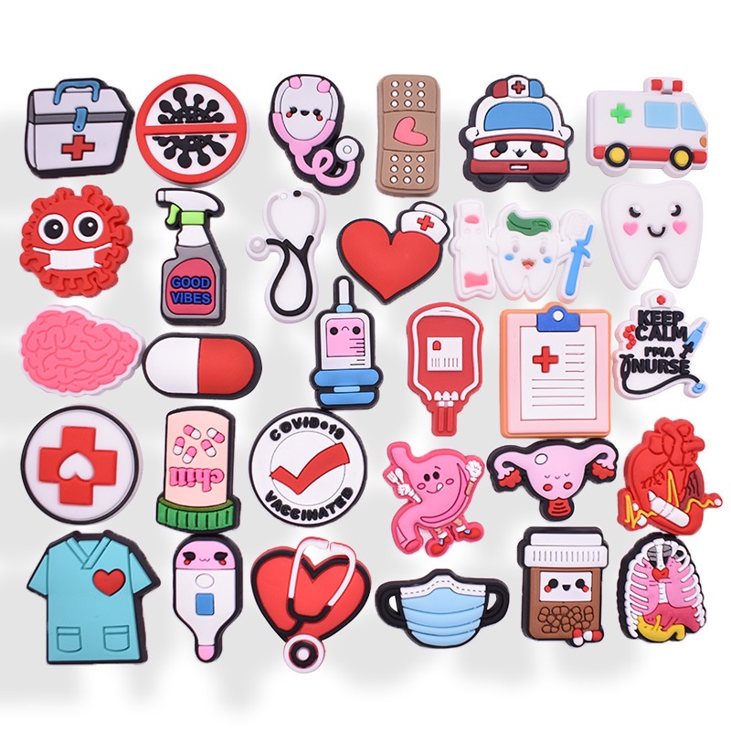 Mask Teeth Jibbits for Croc Medical Shoe Charms Stethoscope Dentisit ...