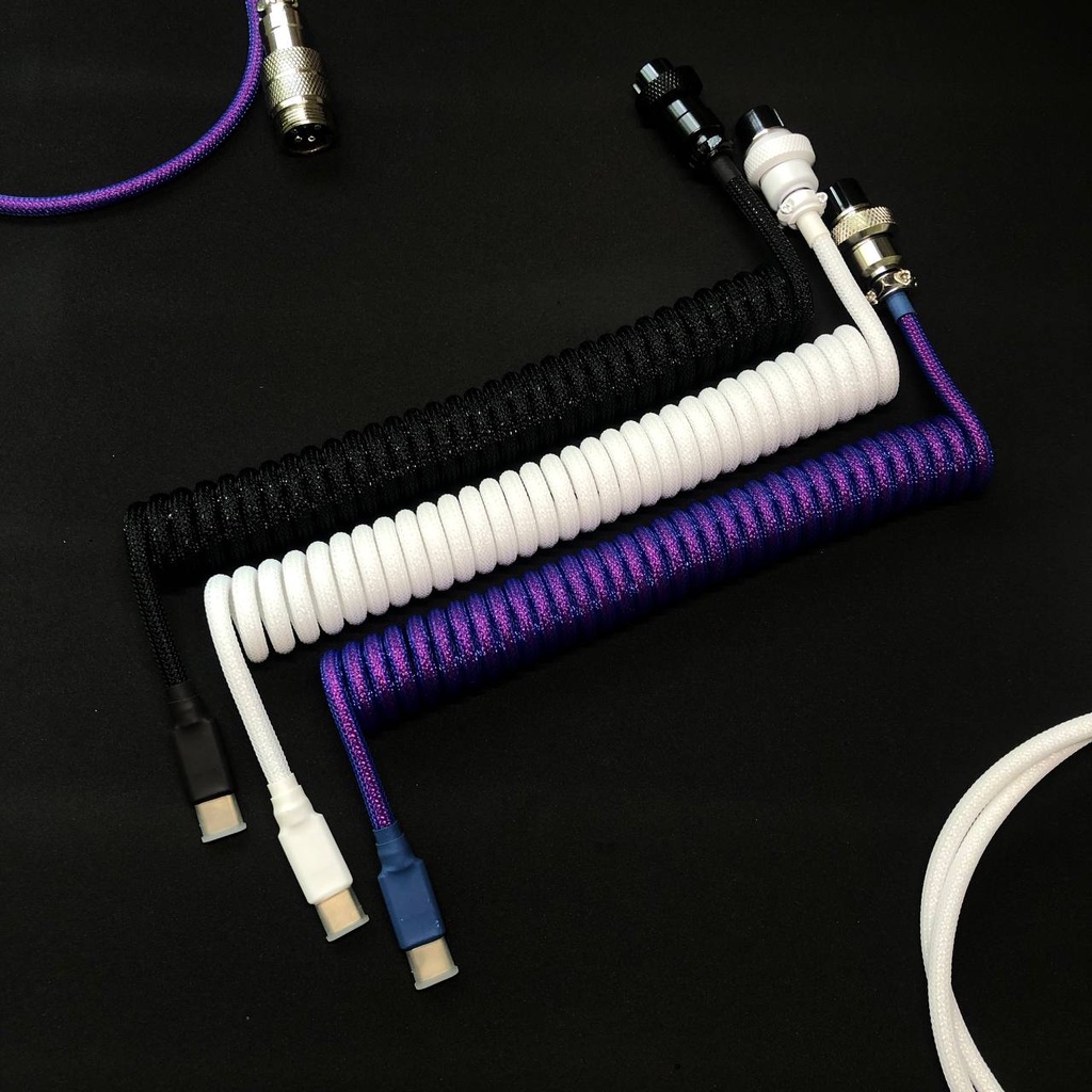 Spacekeys Coiled Cables Custom Mechanical Keyboard USB Type C GX16 ...