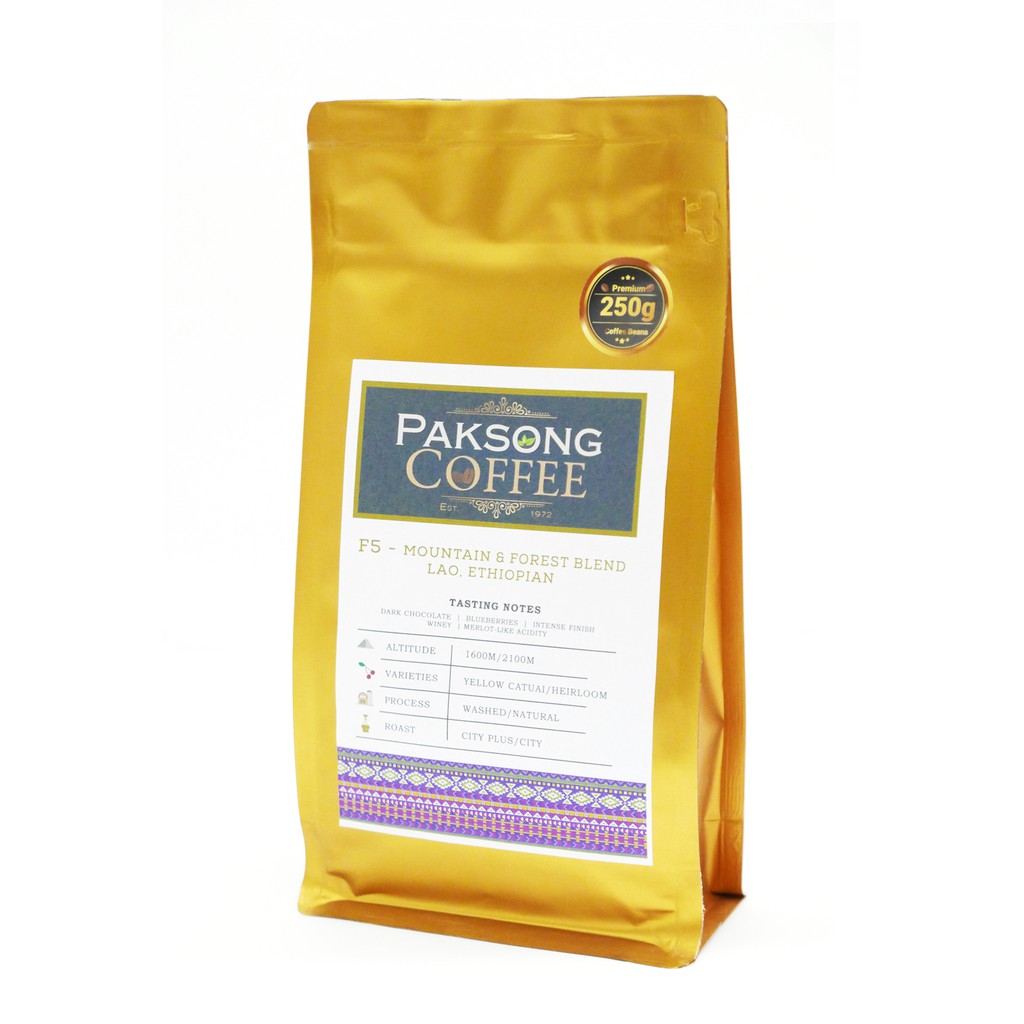 Paksong Coffee F5 - Mountain & Forest Blend 250g Roasted Coffee Beans ...