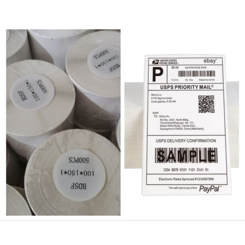 Blank Waybill sticker thermal paper 4x6 | Shopee Singapore