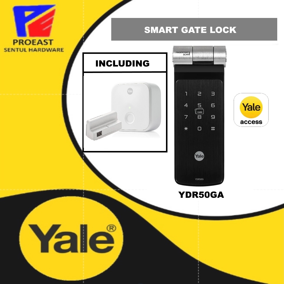 [2022 NEW MODEL] YALE YDR50GA Smart Digital Gate Lock / Grill Lock ...