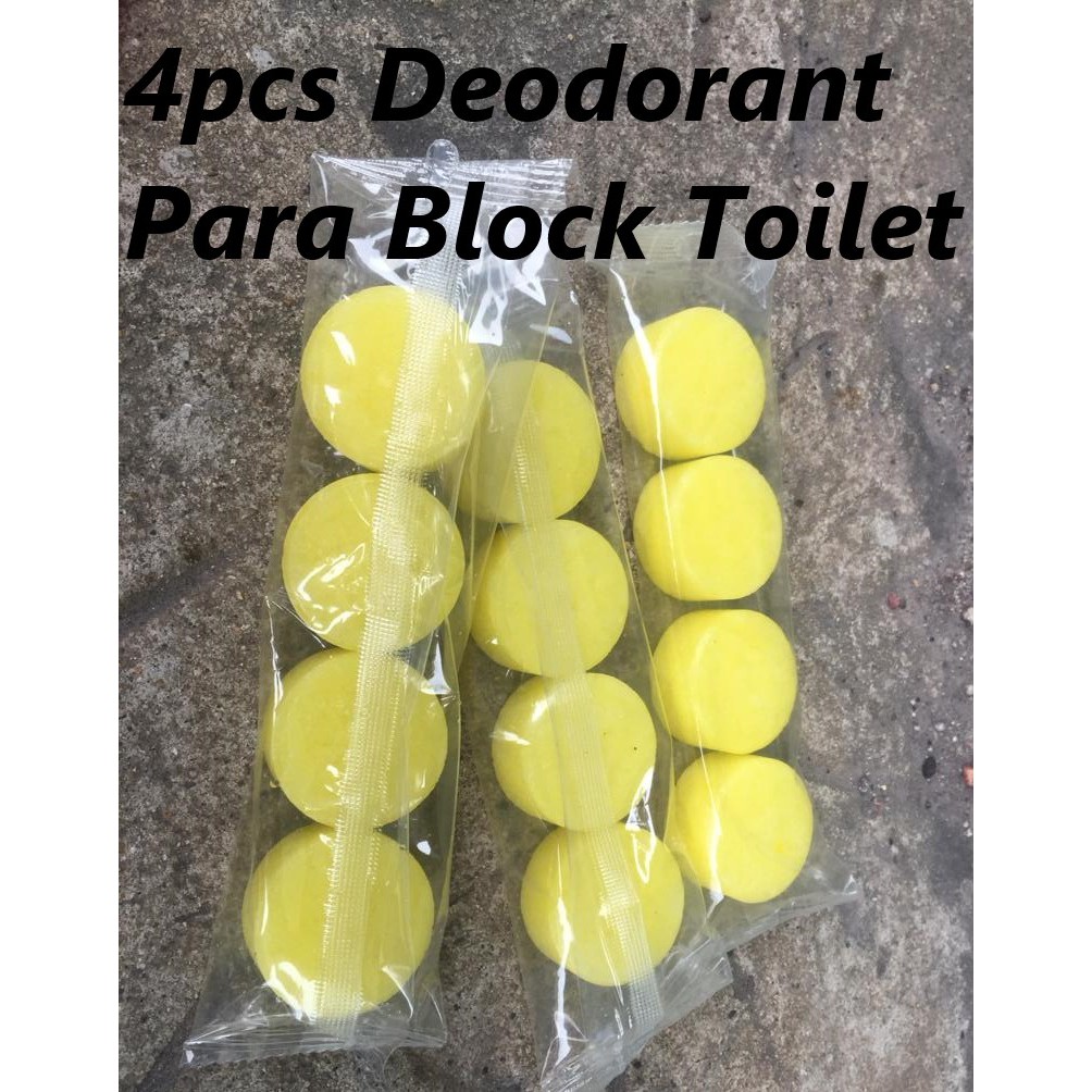 4 Pcs Deodorant Para Block Toilet Deodorant Block Yellow Deodorant ...