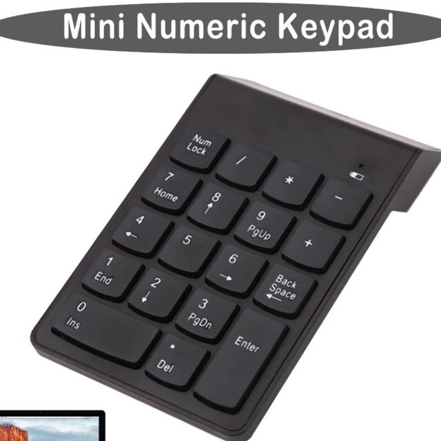 Wireless Number Pad Numeric Keypad 18 Keys Digital Keyboard for Laptop ...