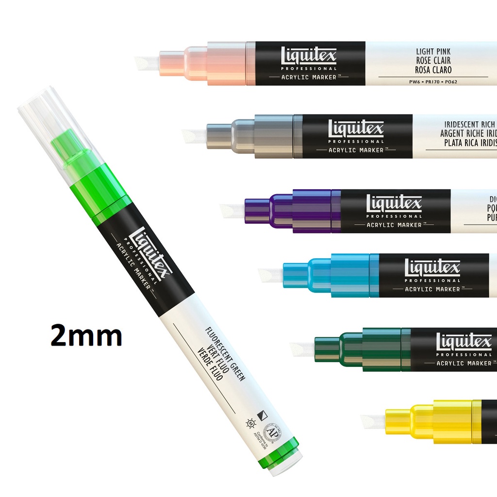 Liquitex Professional Acrylic Markers 2mm Fine Chisel Nib ...