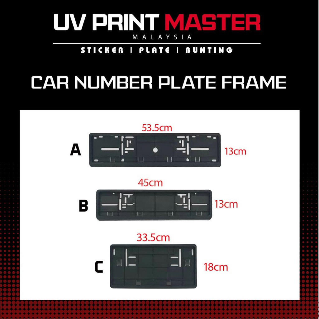 Cover Nombor Vehicle Car Number Plate FRAME LONG & SQUARE Number Plate ...