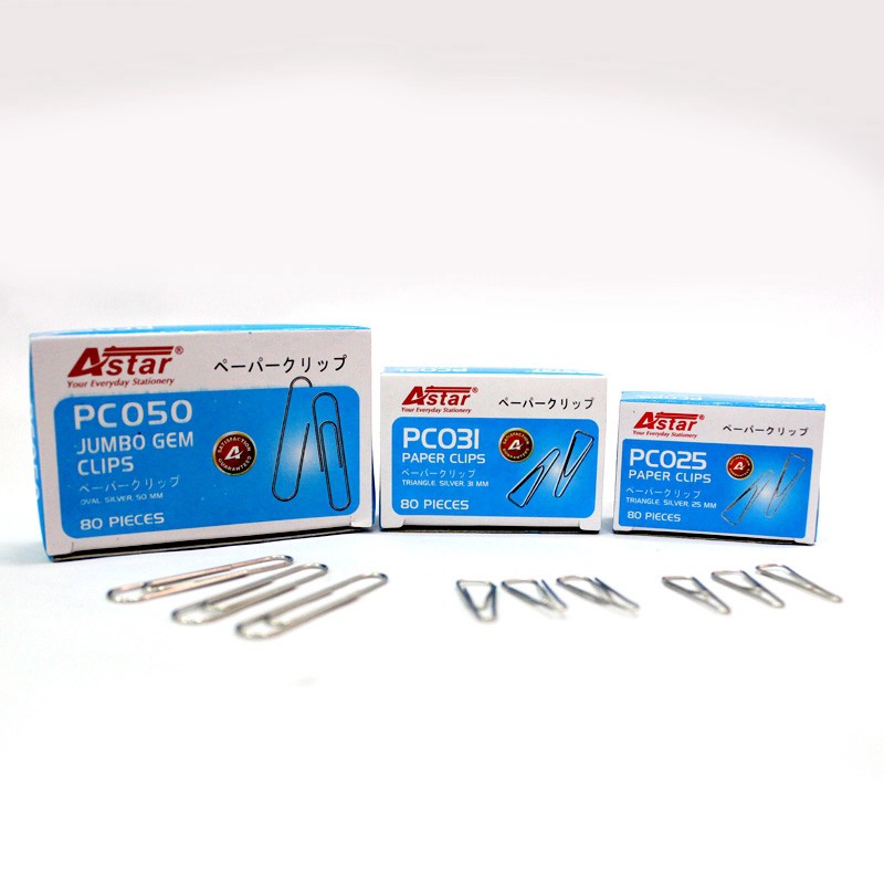 ASTAR PAPER CLIPS 25MM (PC025) / 31MM (PC031) / JUMBO GEM CLIPS 50MM ...