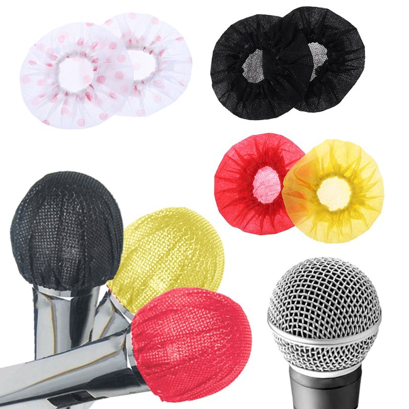 10Pairs/50Pairs Disposable Nonwoven Microphone Cover Removal Windscreen ...