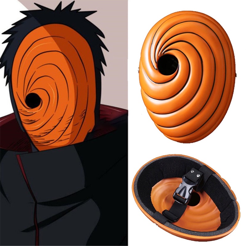 Anime Naruto Akatsuki Uchiha Tobi Obito Mask Ninja Cosplay Prop Adult ...