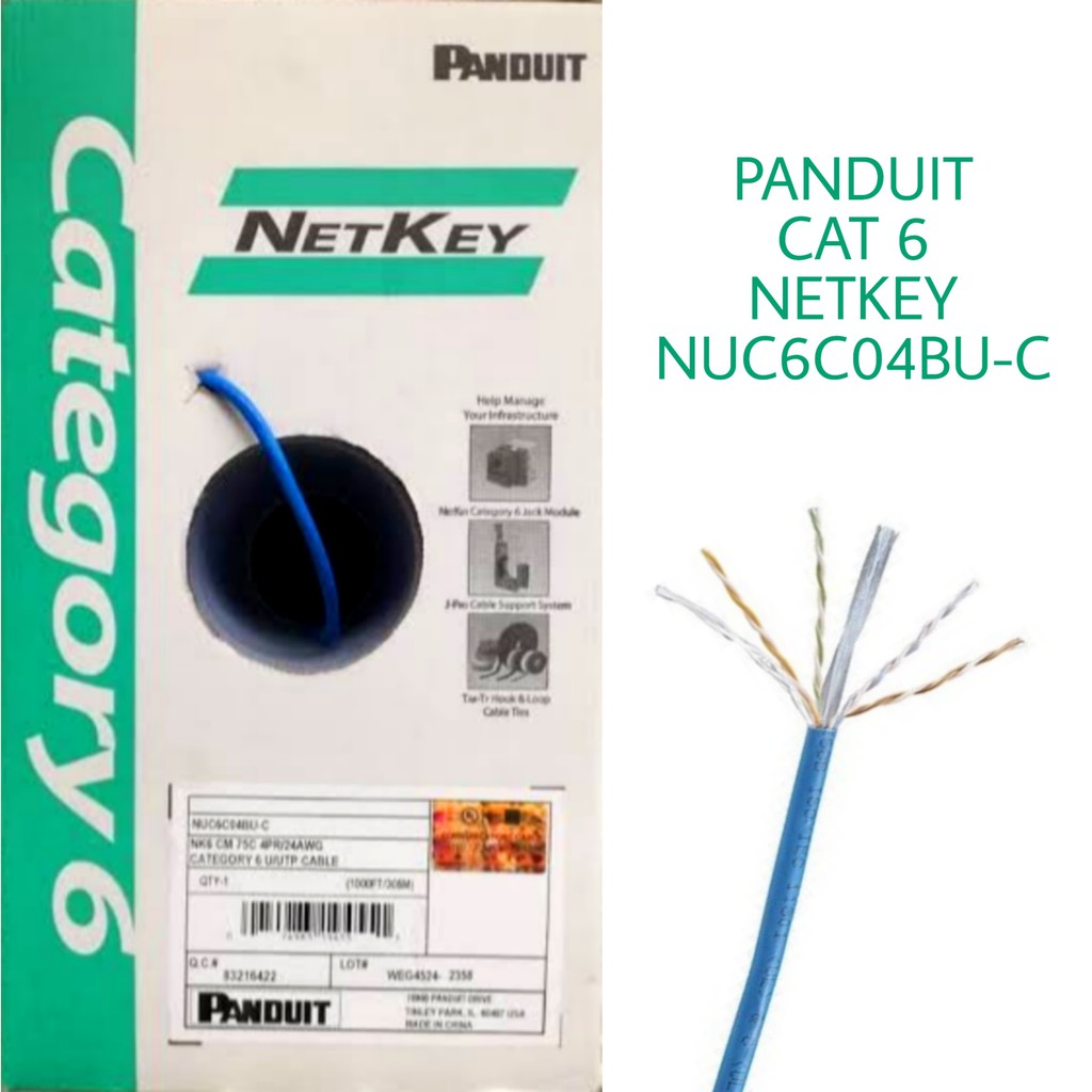 Cat 6 PANDUIT NETKEY UTP LAN Cable (Per METER) | Shopee Singapore