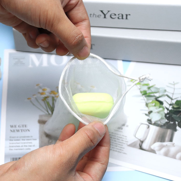 1PC Facial Cleanser Manual Foaming Net Bag Wash Face Soap Liquid Soap ...