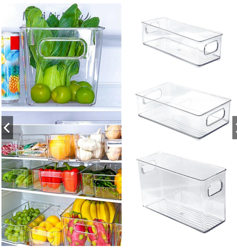 [Kitchen Stackable Vegetable Fruit Food Storage Organizer] [Transparent ...