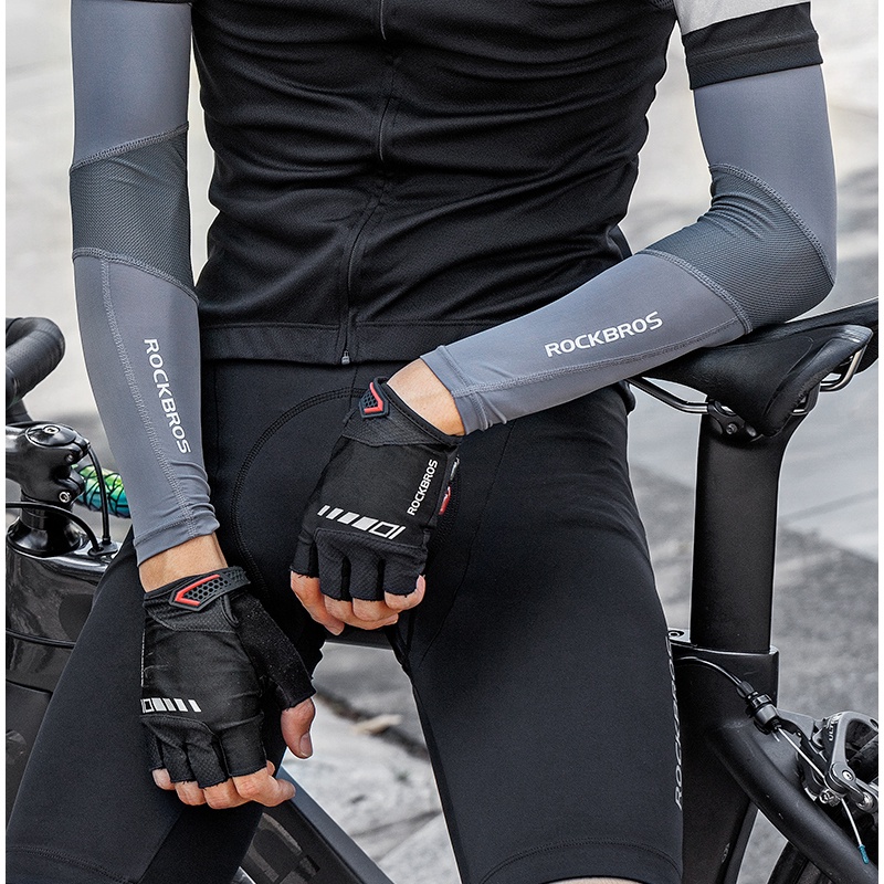 ROCKBROS Ice Silk Sun Protection Cycling Arm Sleeves Cool Breathable ...