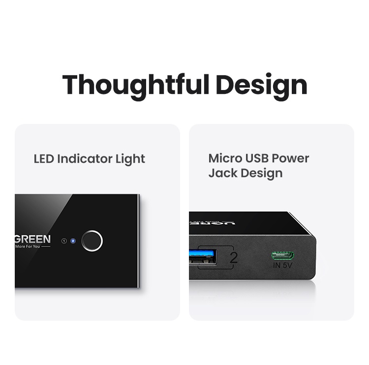 UGREEN USB Switch Selector Sharing 4 Devices for Mouse/Keyboard/Printer ...