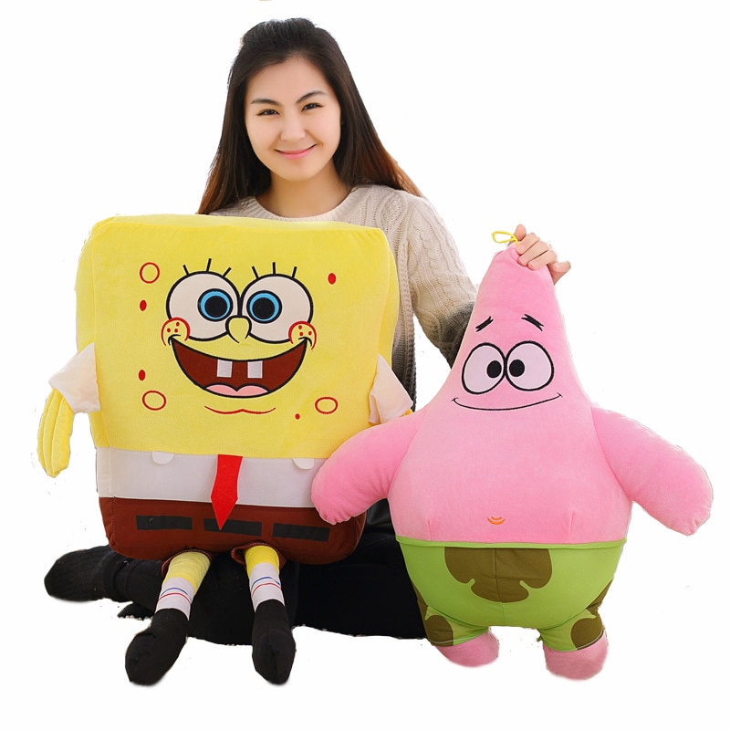 40-100cm Baby Spongebob Patrick Star Plush Toys Cartoon Soft Animal ...