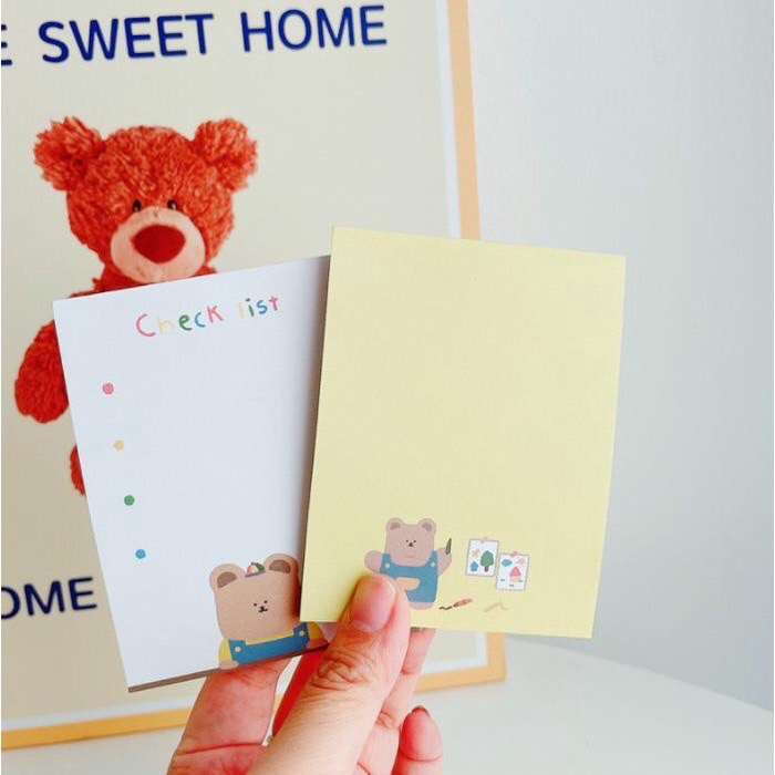 (1339) Memo PLAIN BEAR Memo Note Paper Notepad / Memo / Sticky Notes ...