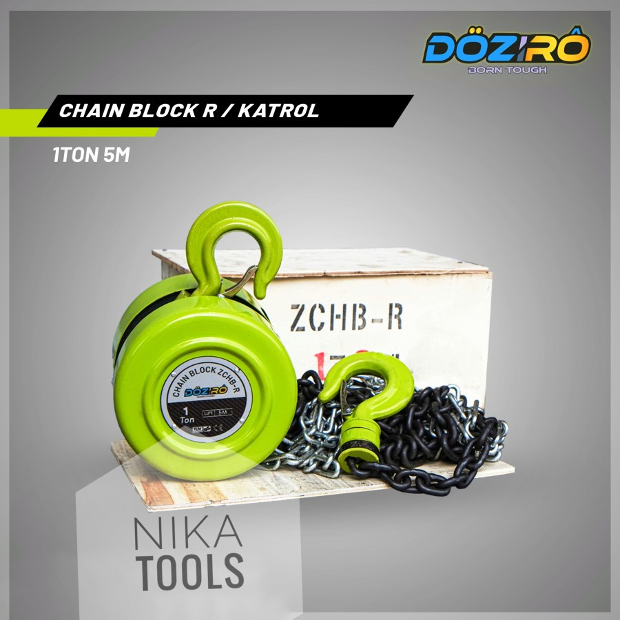 Chain Block 1 Ton x 5 Meter Tackle Pulley Hoist Doziro | Shopee Singapore