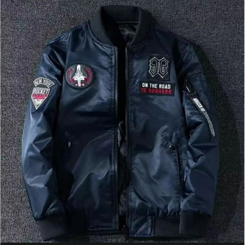ON THE ROAD MEN'S BOMBER JACKET WITH WATERPROOF AND WINDPROOF LOGO ...
