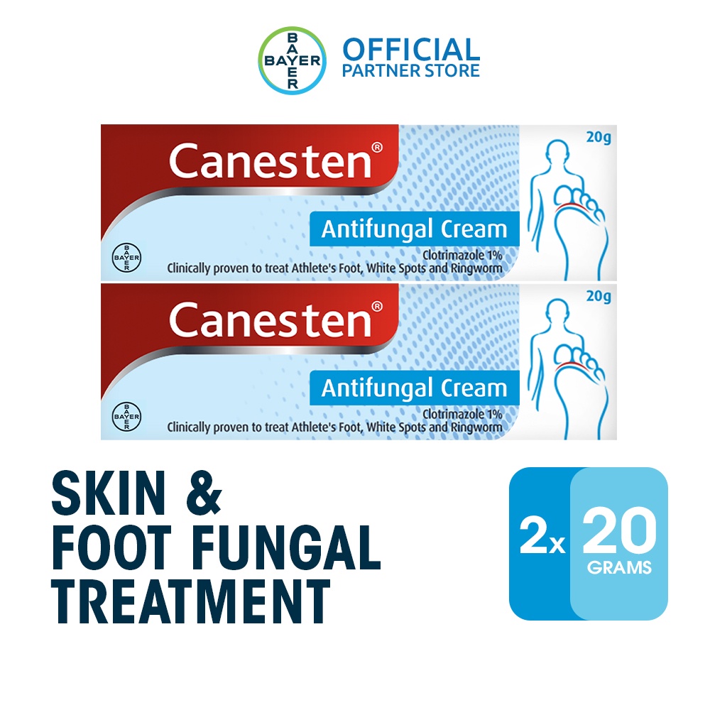 [Bundle of 2] Canesten Antifungal Cream Clotrimazole 20g Exp June 2027 ...