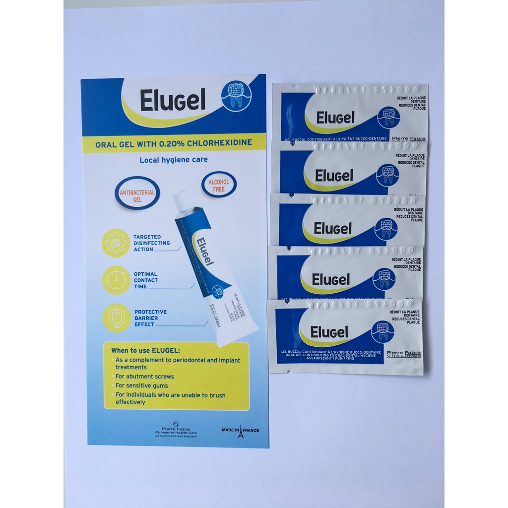 ELUGEL Antiseptic Oral Gel (1.2ml x 20 Sachet) | Shopee Singapore