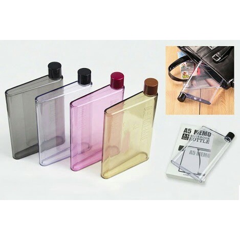 A5 Memo Water Bottle420ML/ Portable Travel Bottle PP Plastic Drinking ...