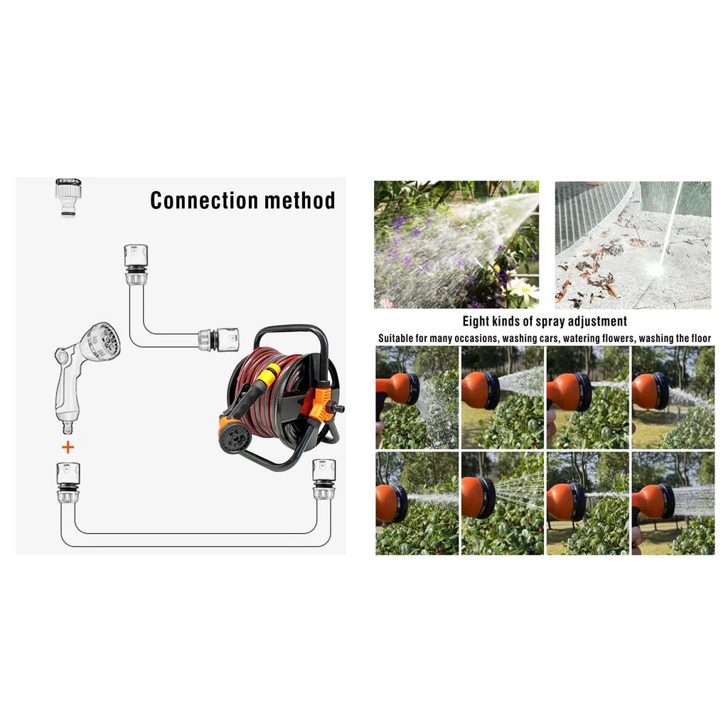 {SG Stock} Garden Hose Reel 20M (with pipe Connector) Handle With ...