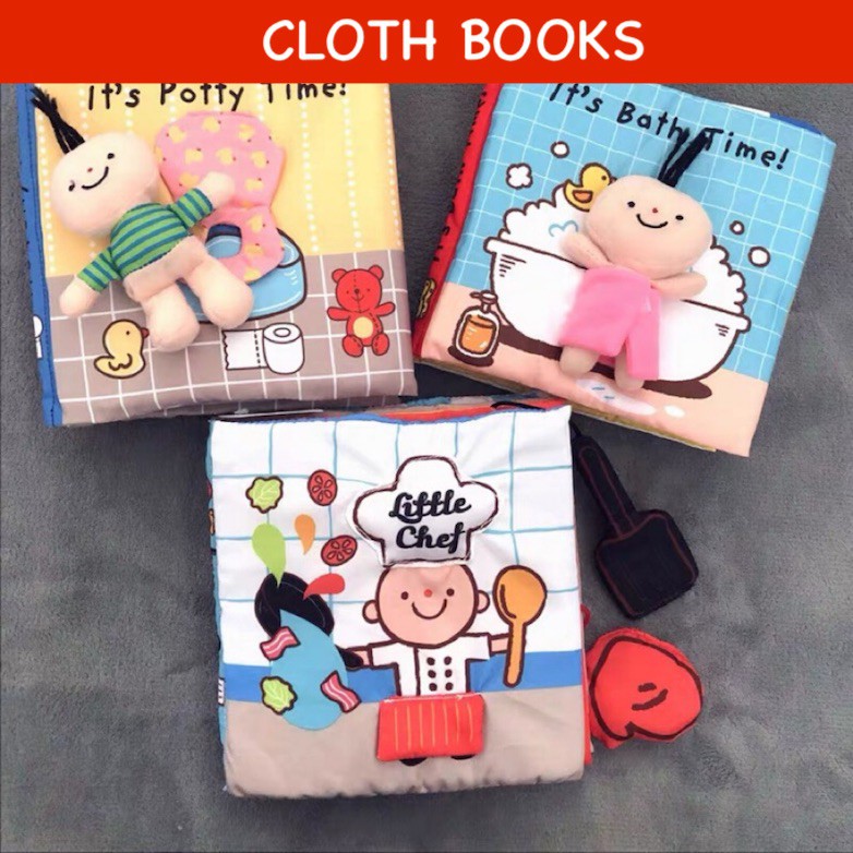 👶🏻📚Soft 3D Baby Infant Cloth interactive Book Early Cognitive ...