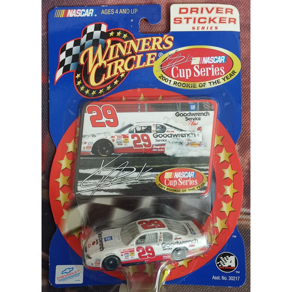 WINNER'S CIRCLE DRIVER STICKER SERIES NASCAR 2001 ROOKIE OF THE YEAR ...