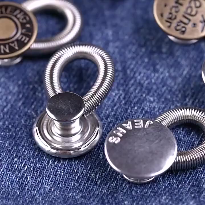 1PC Vintage Adjustable Metal Button Extender Waist Extenders Buttons ...