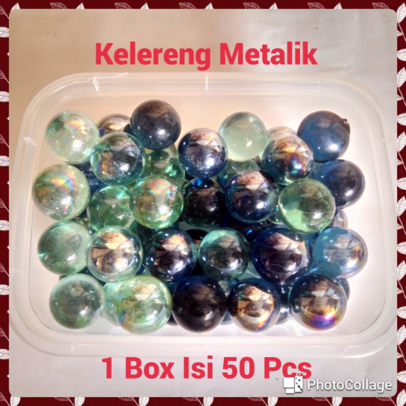 Metallic Marbles 1 Box Contains 50 Pcs | Shopee Singapore
