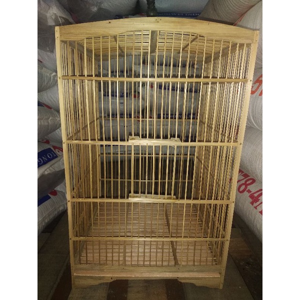 Bamboo Bird Cage 34x34x55 bonus | Shopee Singapore