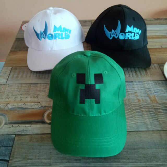 Minecraft hat mini world hat new model embroidered at Greenshopct ...