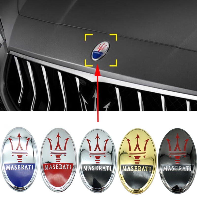 Car Front Hood Stickers Emblem Badge Decals For Maserati Quattroporte ...