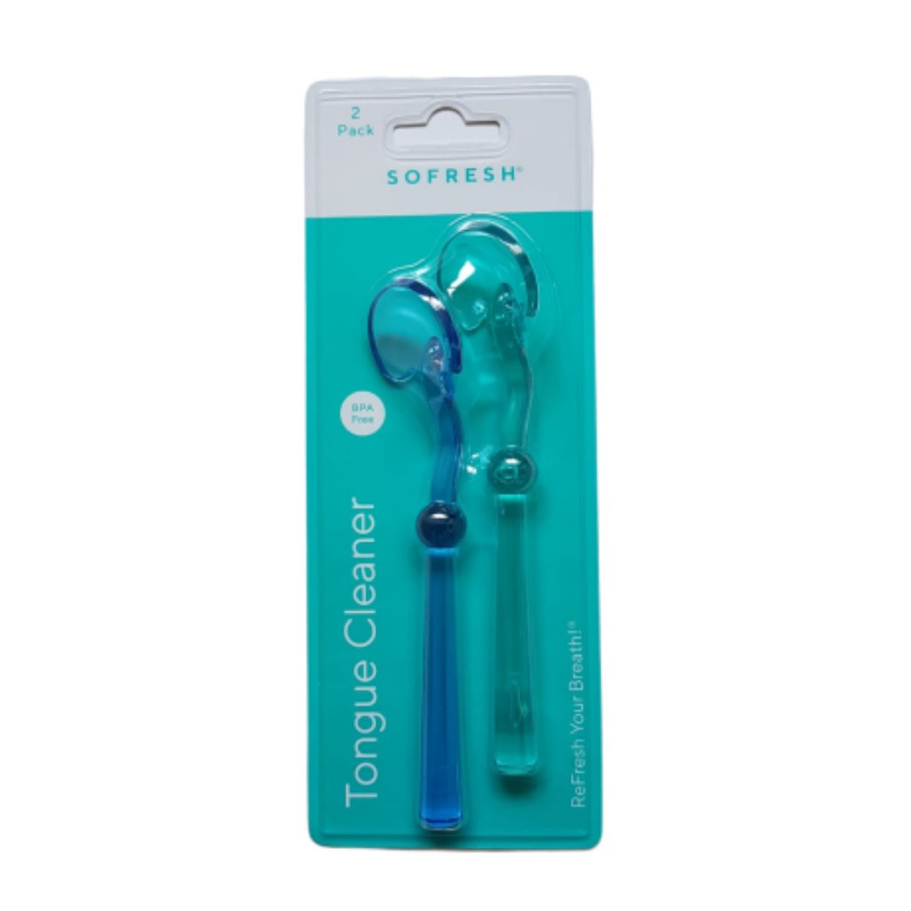SoFresh Tongue Scraper (Twin Pack) / unit - concave head scrape to back ...