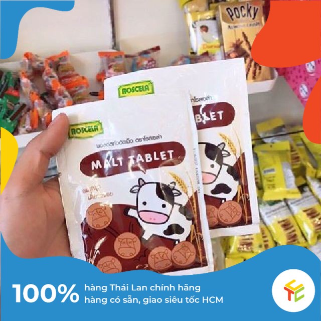 Thai Malt Tablet cow's milk candy with chocolate flavor | Shopee Singapore