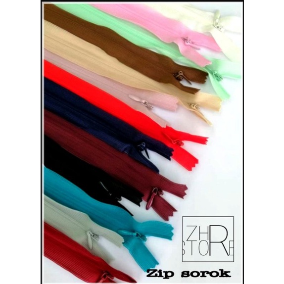 (50pcs) Zip Sorok 8"10 "12"14"16"18" 20" dan 22"( 50pcs )/ Invisible ...