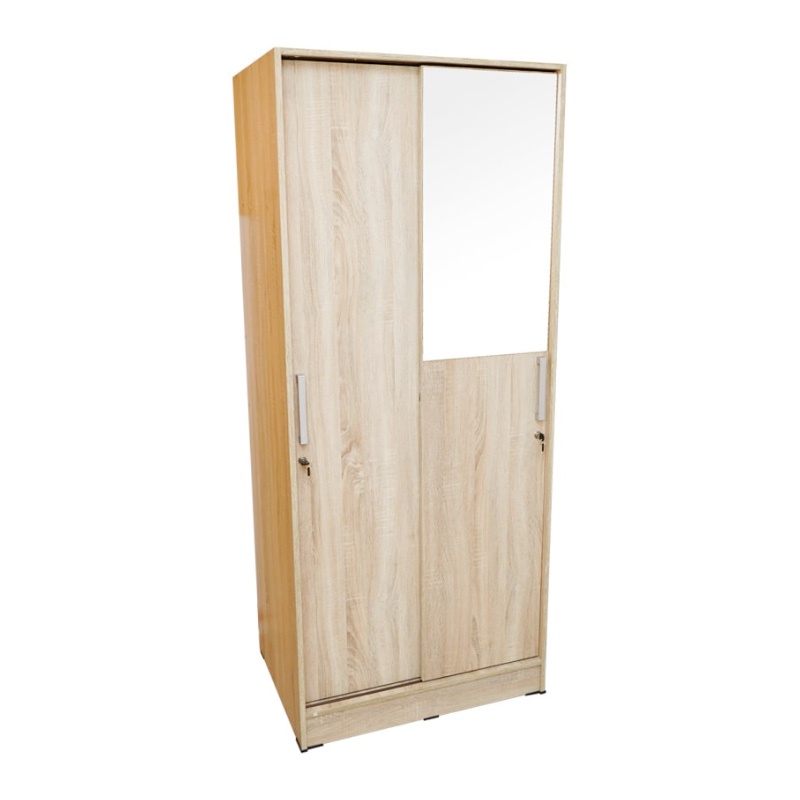 VHIVE Nalaya 80cm Sliding Wardrobe (Storage Cupboard Cabinet with ...