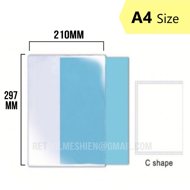 6pcs Super Thick Waterproof Clear A3/A4/F4 Soft File Holder L/U/C Shape ...