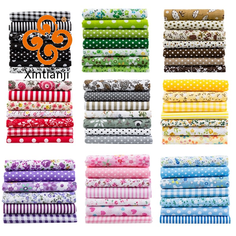 7pcs/lot DIY 100% cotton Fabric Printed Cloth Sewing Quilting Fabrics ...