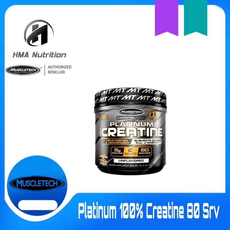 MuscleTech Platinum 100% Creatine 80 Srv Post Workout,Muscle Strength ...