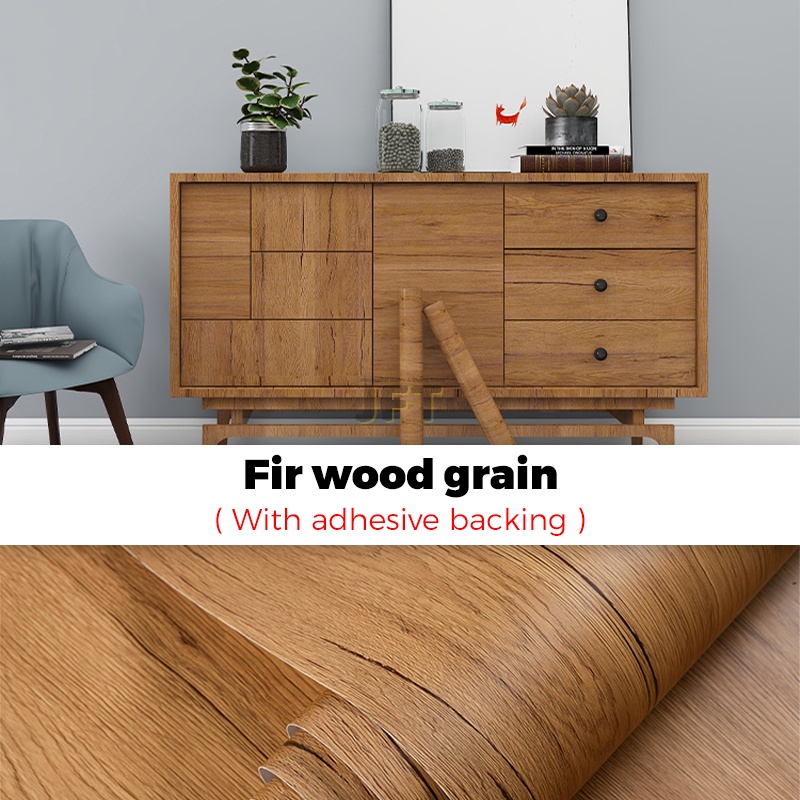 Wallpaper Self-Adhesive Thick Furniture Renovation Gray Wood Grain ...
