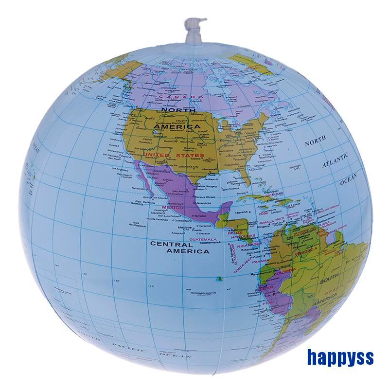 40cm inflatable world globe teach education geography map toy kid beach ...