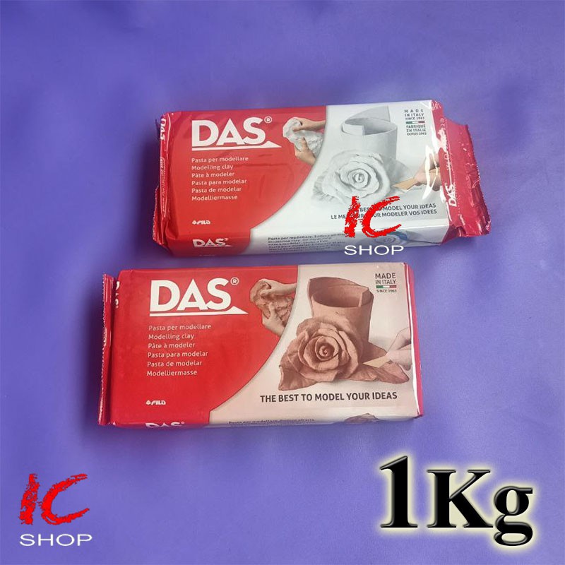 PUTIH Modelling Clay DAS 1kg (White & Brown Clay) | Shopee Singapore