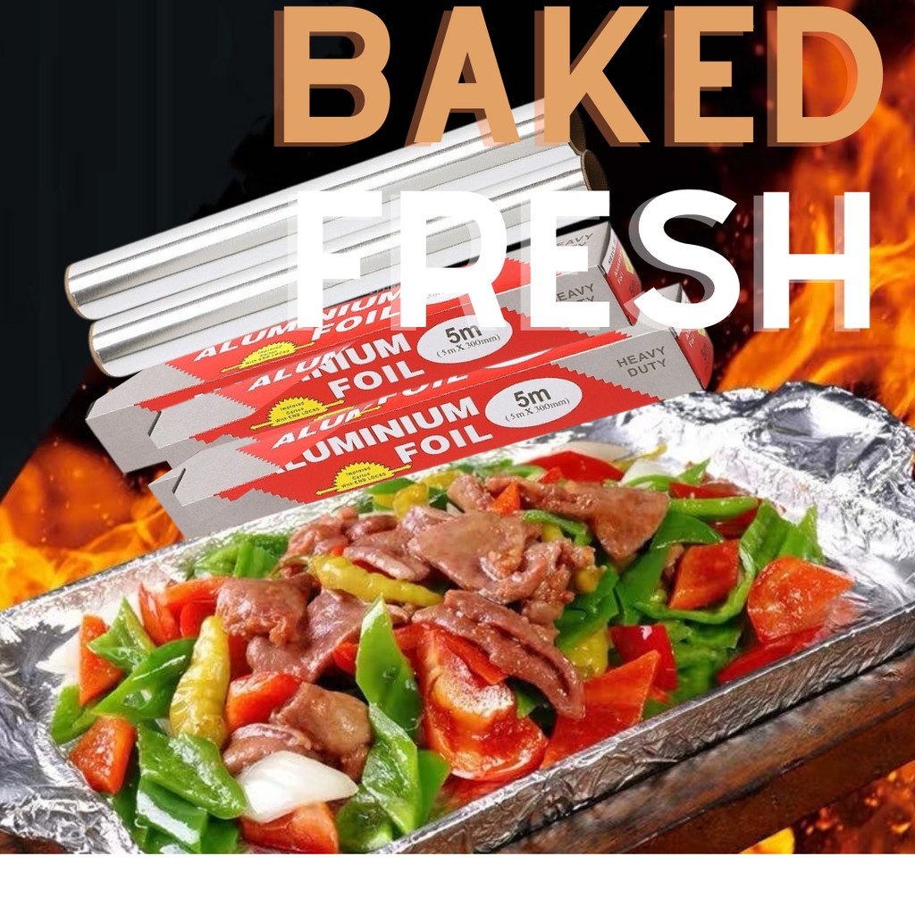 Food Grade Aluminum Foil baking paper Heavy Duty available in 5M and ...
