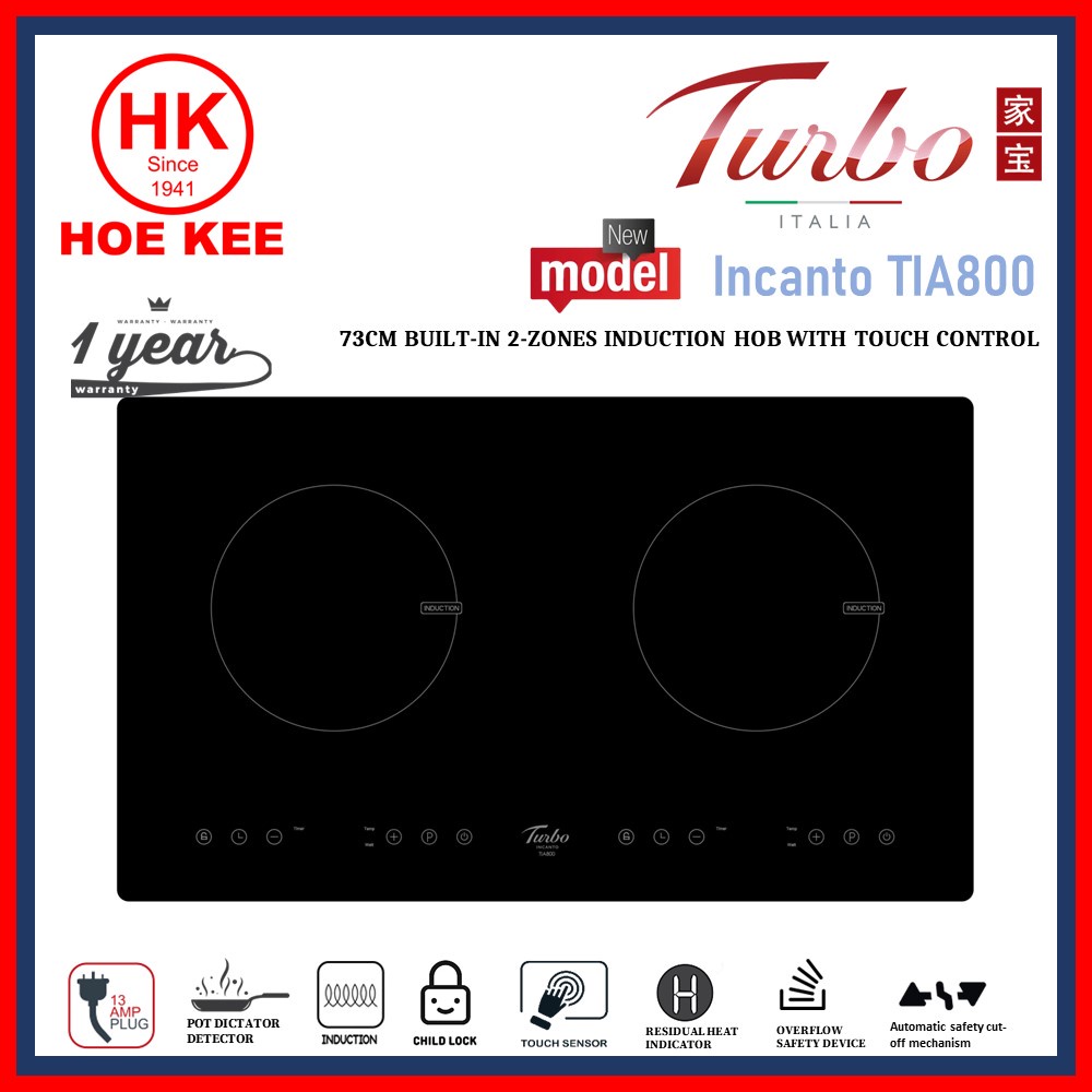 Turbo TIA800 Induction Hob+Turbo Incanto TSL-802-90 Oil Tray Slimline ...