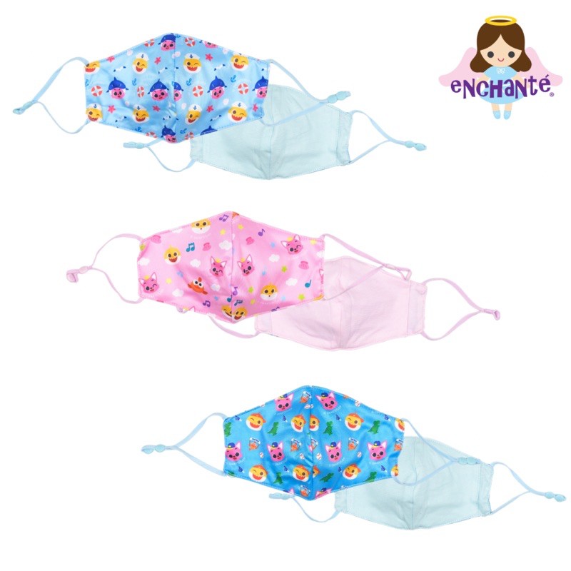 Pinkfong Baby Shark 99.9 percent Anti-Bacterial Reusable Mask | Shopee ...